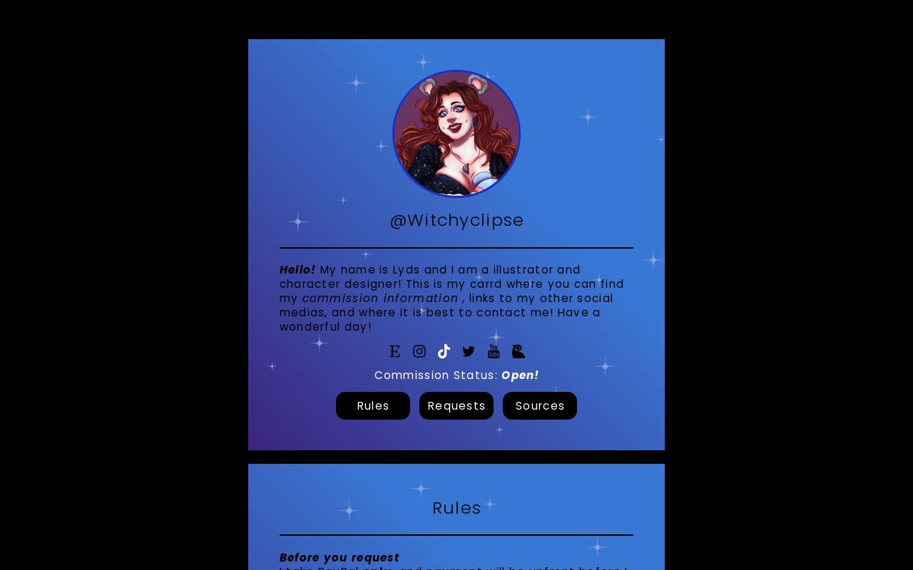 Witchyclipse info carrd